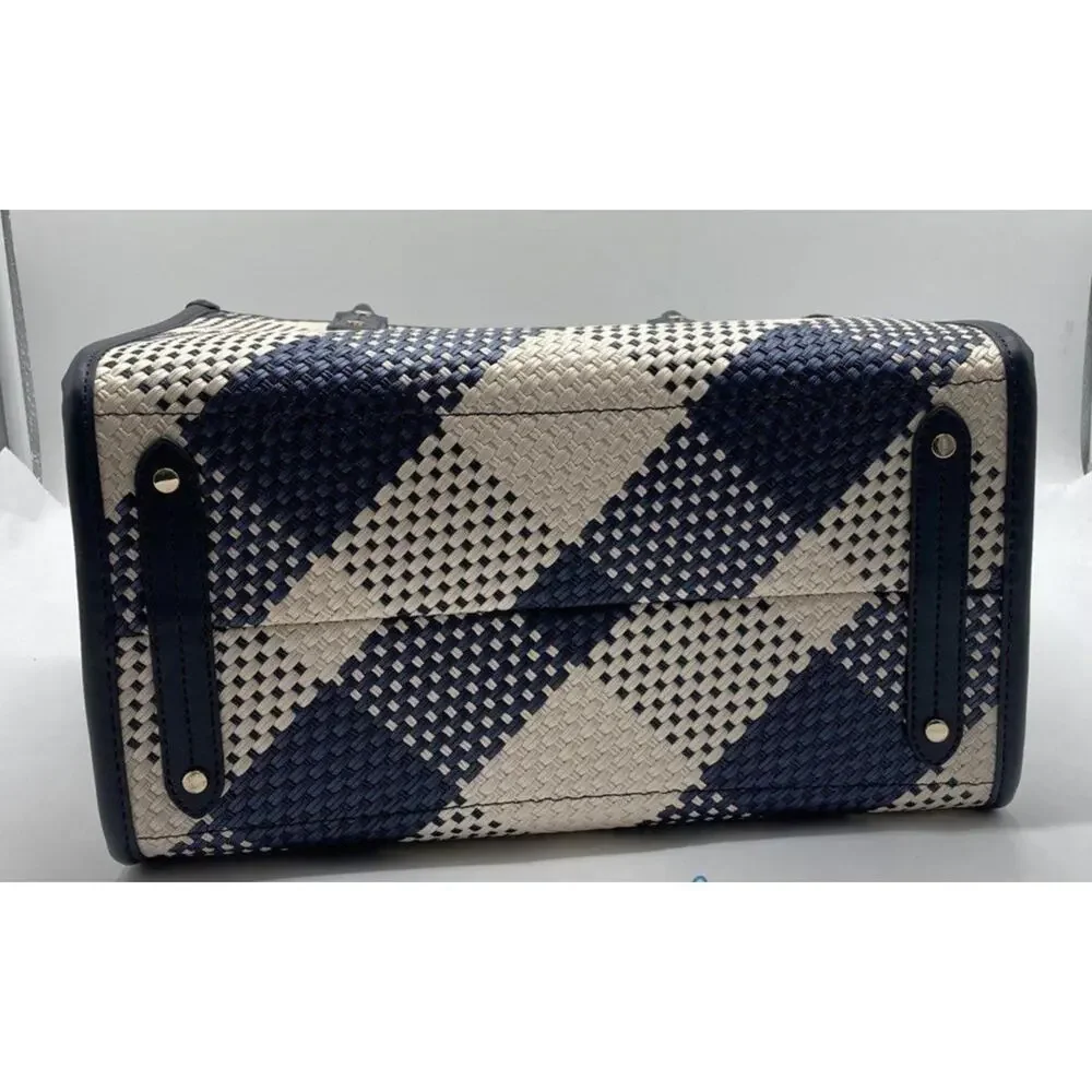 kate spade | Bags | Kate Spade Ella Gingham Blazer Blue Oversized Woven ...